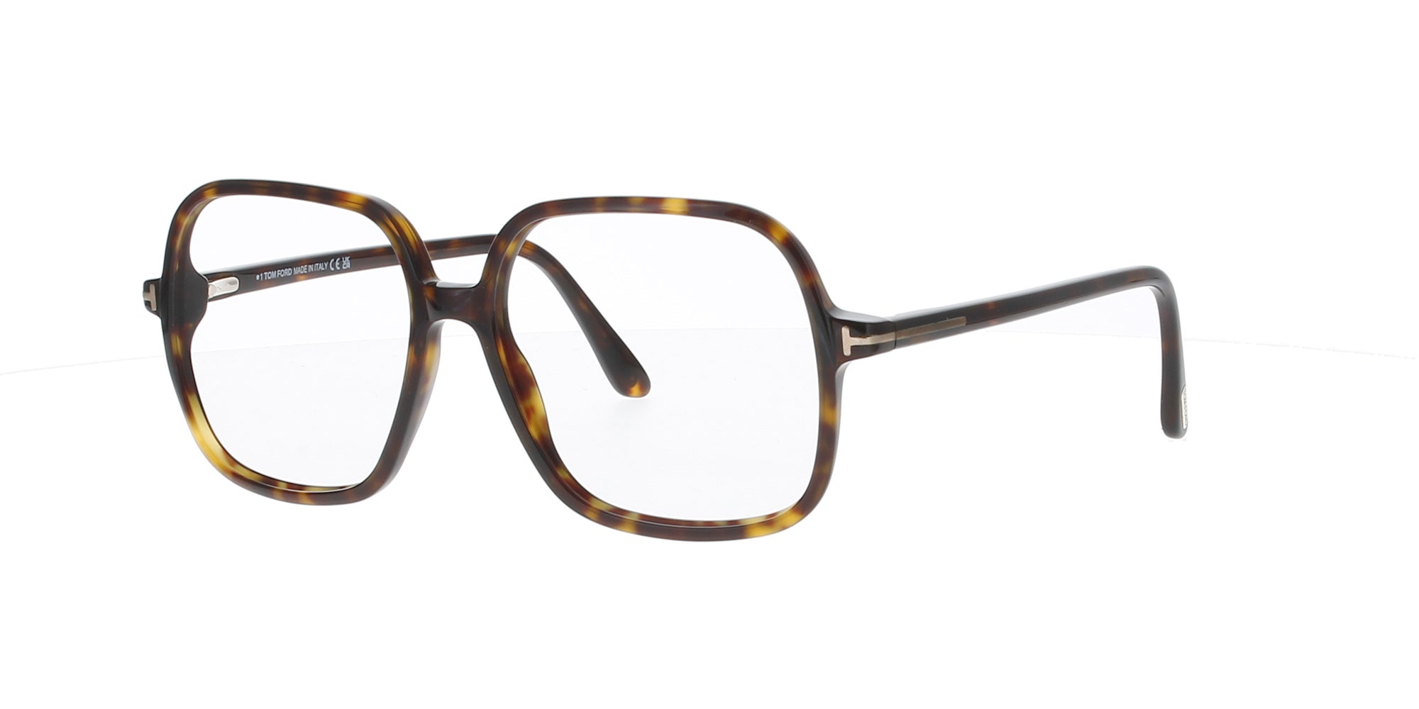Oversized Havana Tom Ford Frame Square Glasses | Fashion Eyewear US