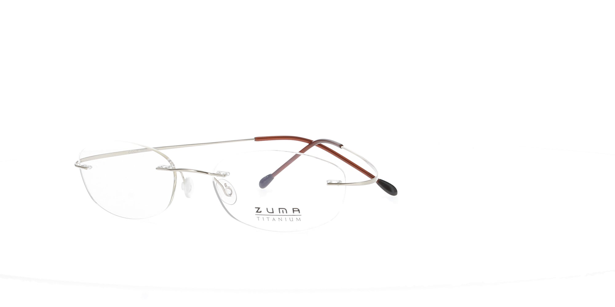 Gold Rimless Zuma Titanium Frame Rectangle Glasses | Fashion Eyewear US