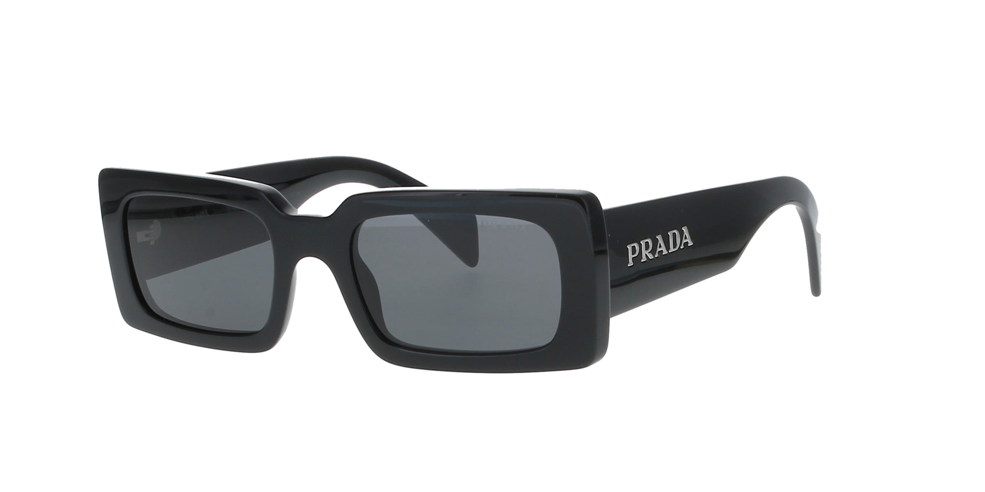 Shiny Black Rectangle Prada Sunglasses Rectangle Sunglasses | Fashion ...