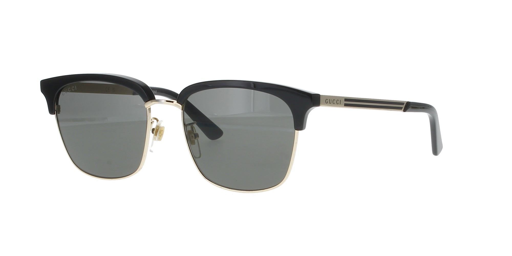 Black and Gold Square Gucci Sunglasses Clubmaster Sunglasses | Fashion ...