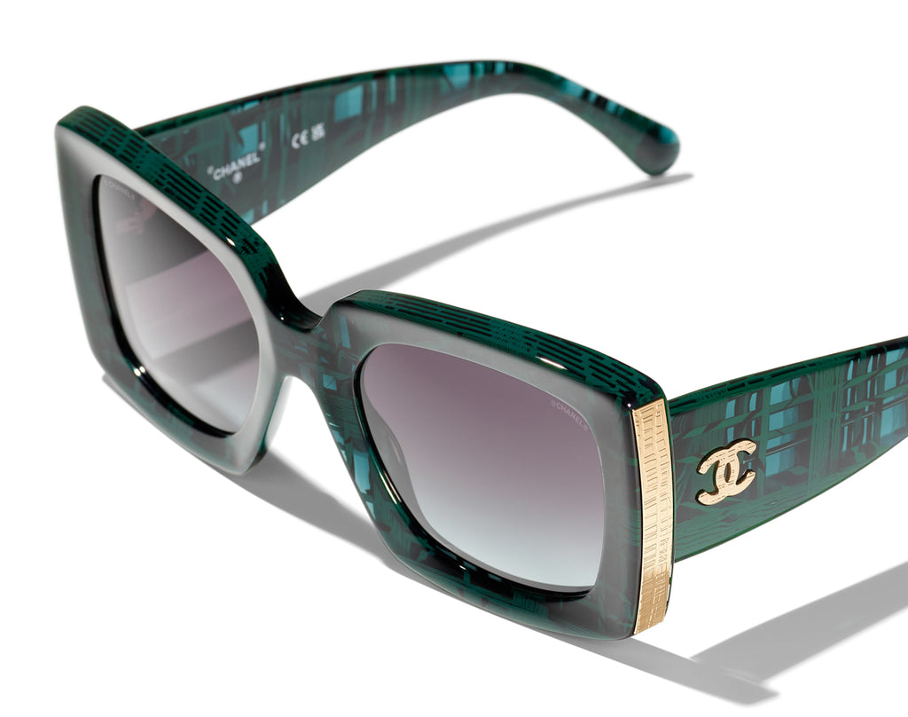 CHANEL 5435 Rectangle Acetate Sunglasses | Fashion Eyewear US