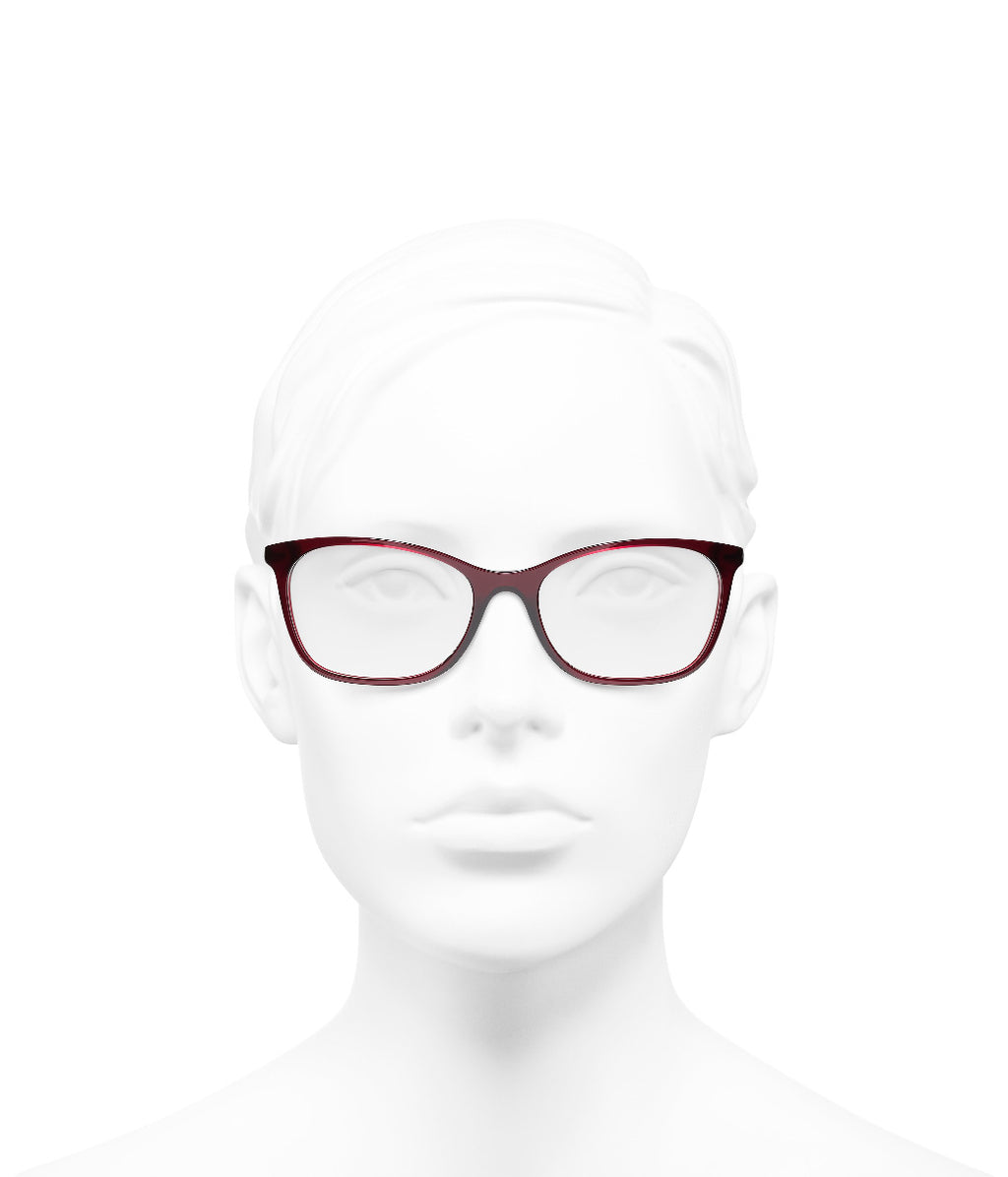 CHANEL 3414 Rectangle Acetate Glasses | Fashion Eyewear US